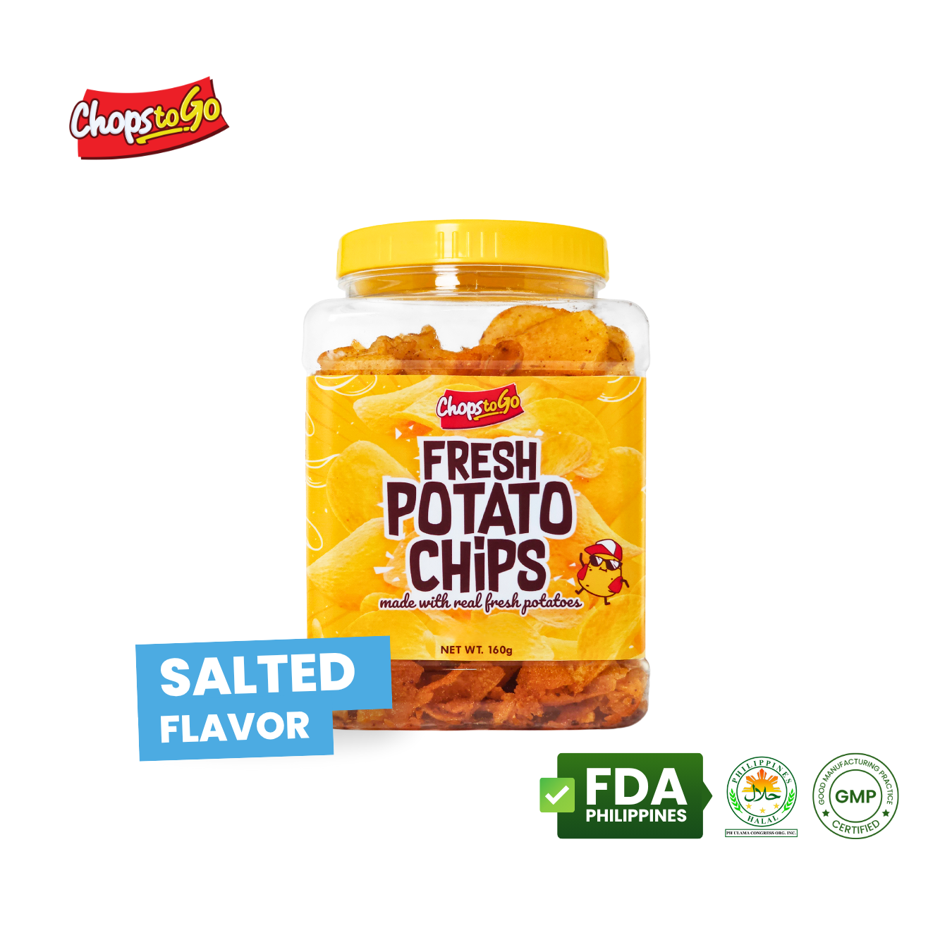Chops to Go Hand-Crafted Potato Classic Salted Flavor Jar 140g ...